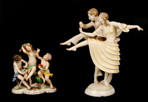 Bonhams A Group Of Continental Porcelain And Glass Items