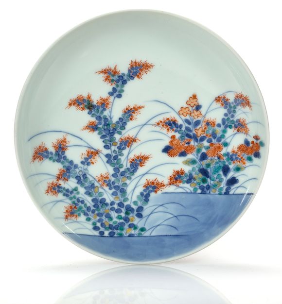 Bonhams : A small porcelain dish Nabeshima type, Edo period, late 18th ...