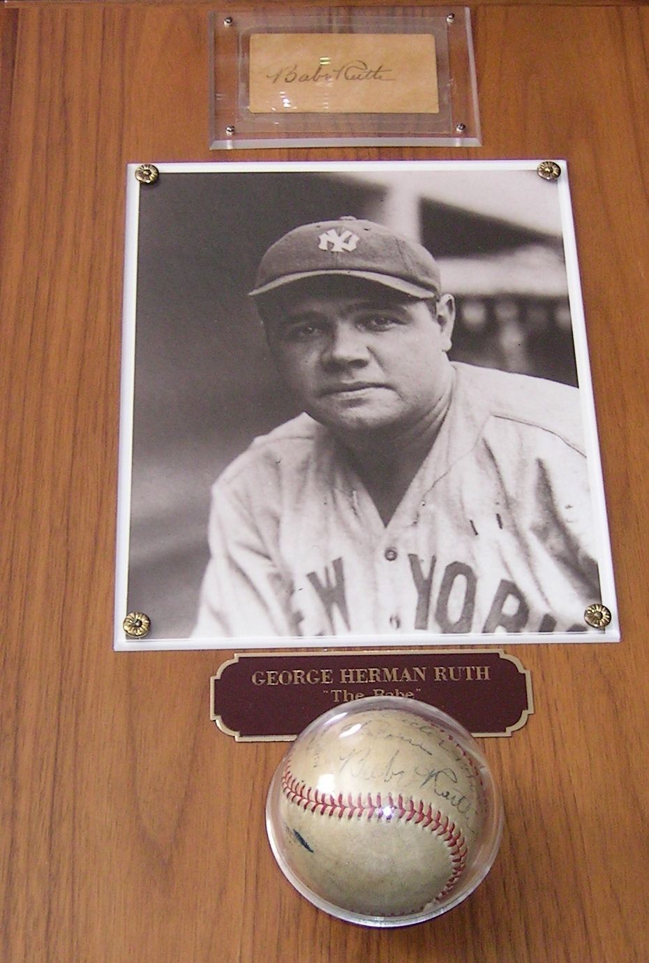 Bonhams Cars : An original signed George Herman 'The Babe' Ruth baseball,