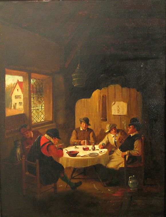 Bonhams : Manner of David Teniers A tavern interior with figures 16 x 12in