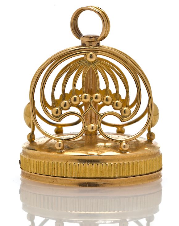 Bonhams : A fine gold musical fob, Swiss, circa 1815,