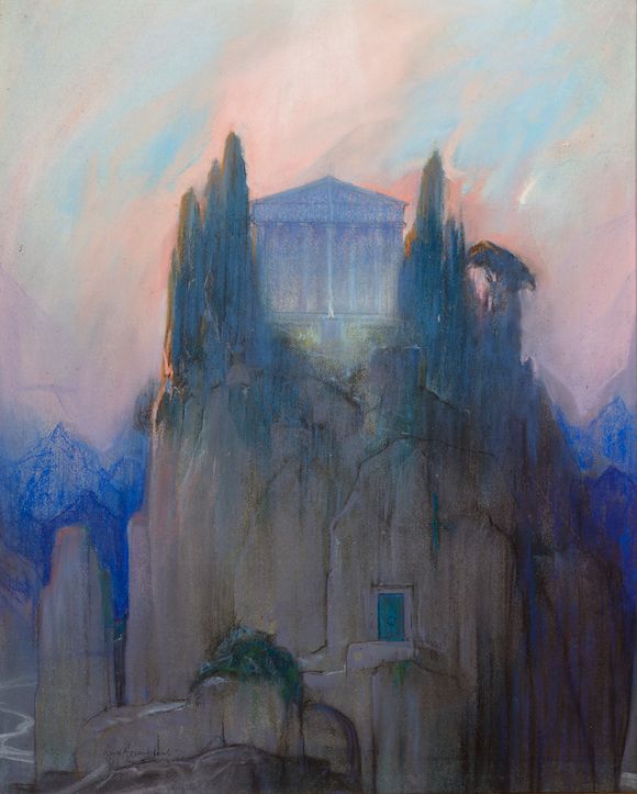 Bonhams : Arild Rosenkrantz (Danish, born 1870) The Temple 22 x 18in ...