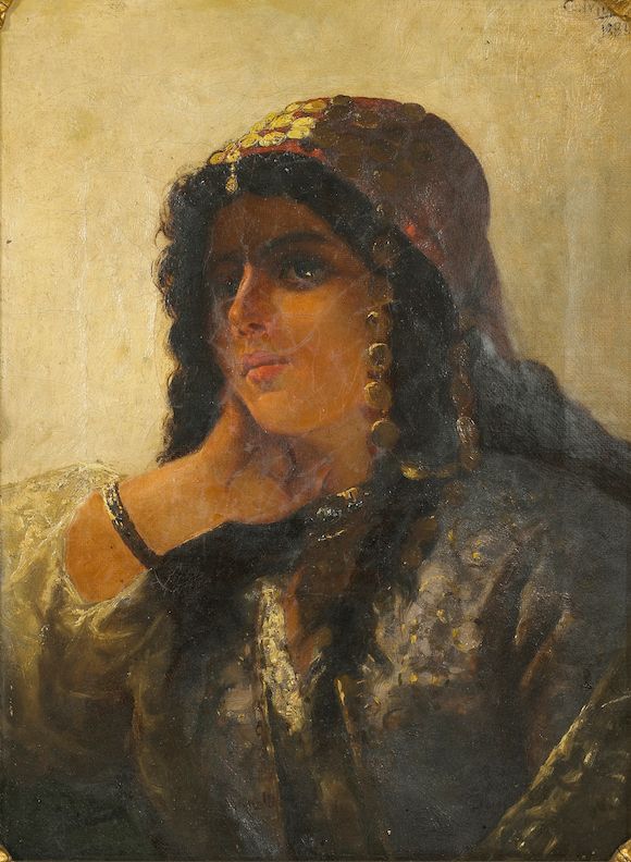 Bonhams : Carl Leopold Müller (German, 1834-1892) An exotic beauty 12 x ...