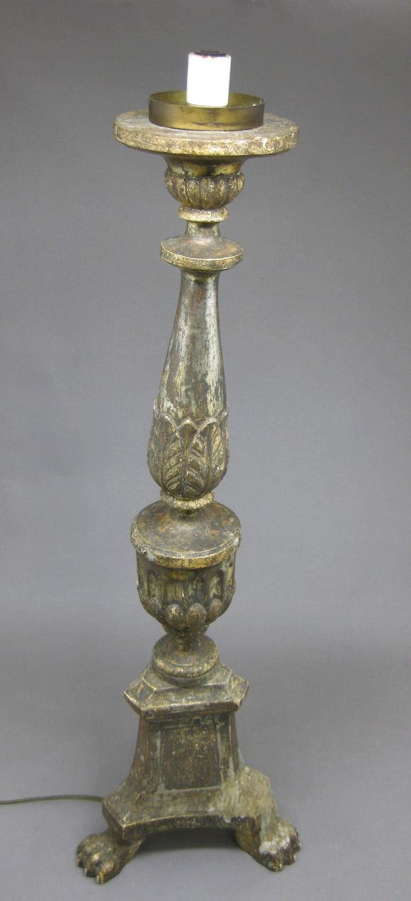 Bonhams : An Italian Neoclassical silver gilt carved wooden polychrome ...