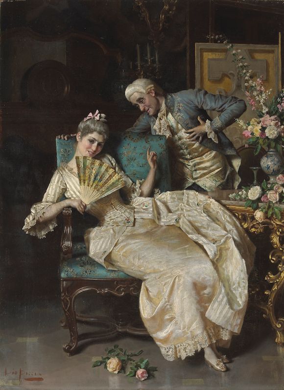 Bonhams : Pio Ricci (Italian, 1850-1919) The temptress 20 1/2 x 15in ...