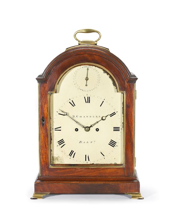 Bonhams : A Federal mahogany shelf clock B. Chandlee, Baltimore, early ...