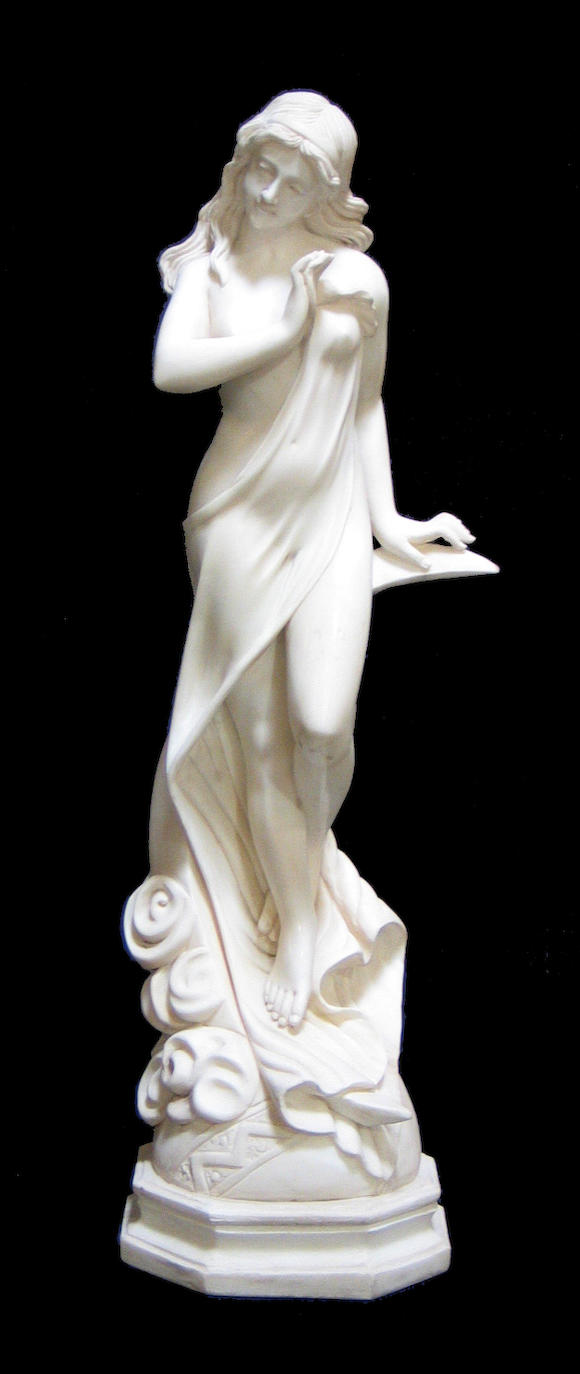 Bonhams A Carved Marble Figure Of A Maiden Early 21st Century