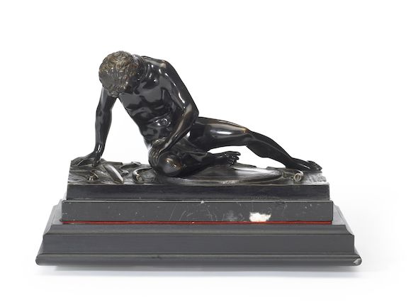 Bonhams : A German patinated bronze figure of the Dying Gladiator after ...