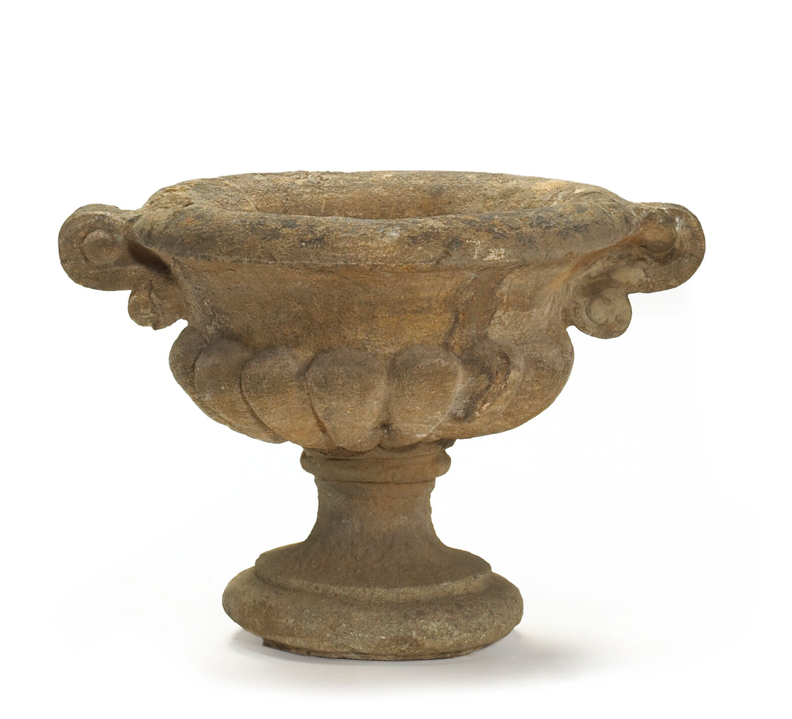 Bonhams : A French Renaissance carved stone two handled urn Marseilles late 15th/early 16th century