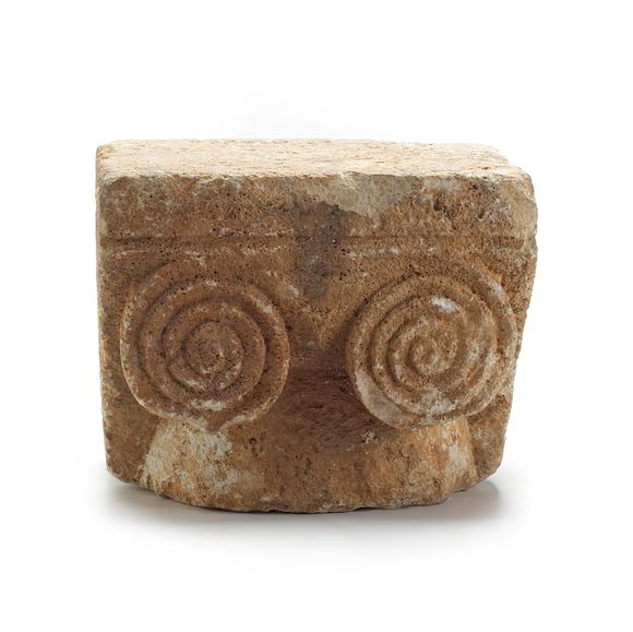 Bonhams : A Roman Ionic stone capital
