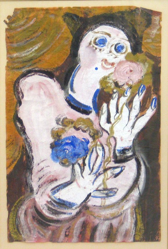 Bonhams : Jesús Reyes Ferreira (Mexican, 1882-1977) Woman with flowers ...