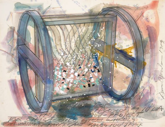 Bonhams : Dennis A. Oppenheim (American, 1938-2011) Study for Rolling ...