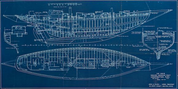 Bonhams : John G. Alden (American, 1884-1962) A line drawing No. 669 ...