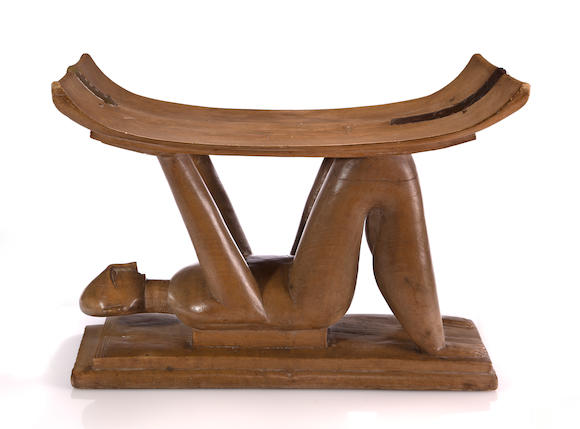 Bonhams Asante Stool Ghana