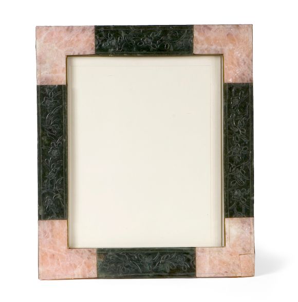 Bonhams : A group of two Chinese jade and hardstone photo frames