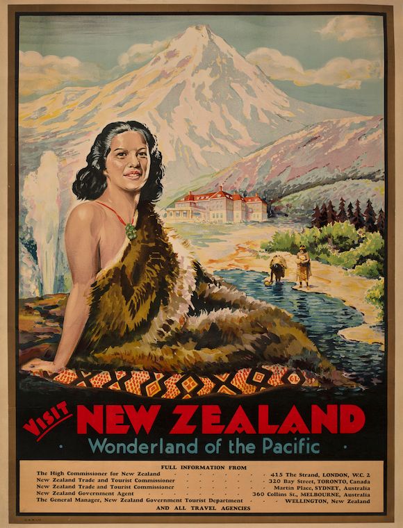 Bonhams : Polynesian Tourism Poster, Visit New Zealand, Wonderland of ...