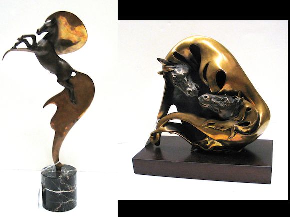 Bonhams : Angelo Basso (Italian, born 1943) Mare and foal; Leaping ...