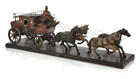 Bonhams : A diorama of a British Royal Mail horse drawn coach late 19th ...