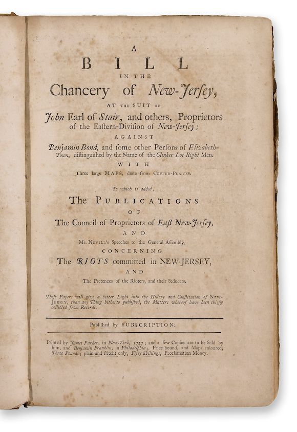 Bonhams : [FRANKLIN, BENJAMIN, printer. 1706-1790.] A Bill in the ...