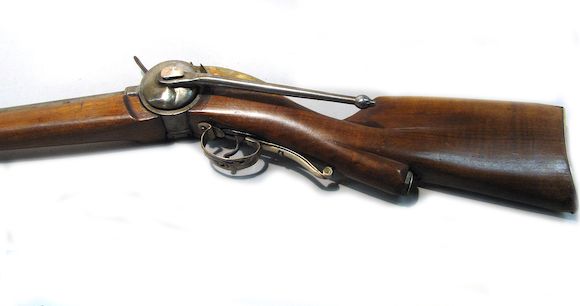 Bonhams : A reproduction repeating flintlock rifle of Cookson type