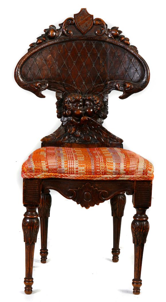 Bonhams : An Italian Rococo style carved walnut side chair