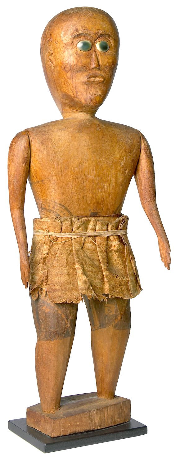 Bonhams : Standing wood figure, Samoan Islands