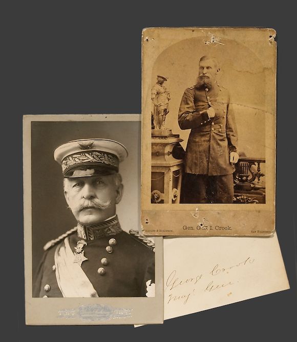 Bonhams : Two cabinet cards General George Crook and General Nelson A ...