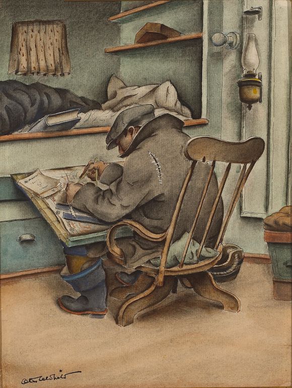 Bonhams : Otis William Oldfield (American, 1890-1969) Hard at work 11 3 ...