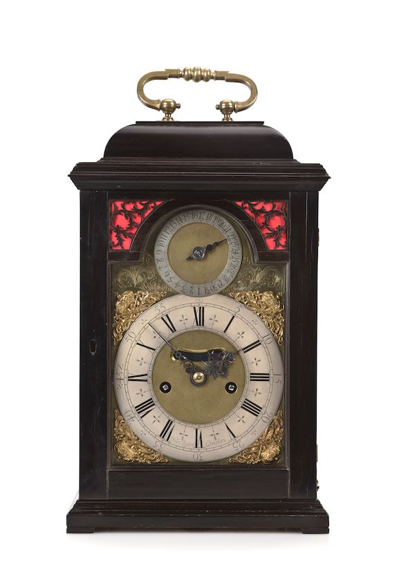 Bonhams : A William and Mary ebony striking and quarter repeating ...