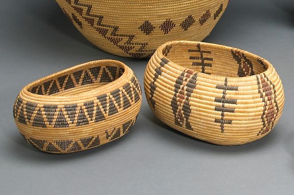 Bonhams : Two Western Mono oval baskets