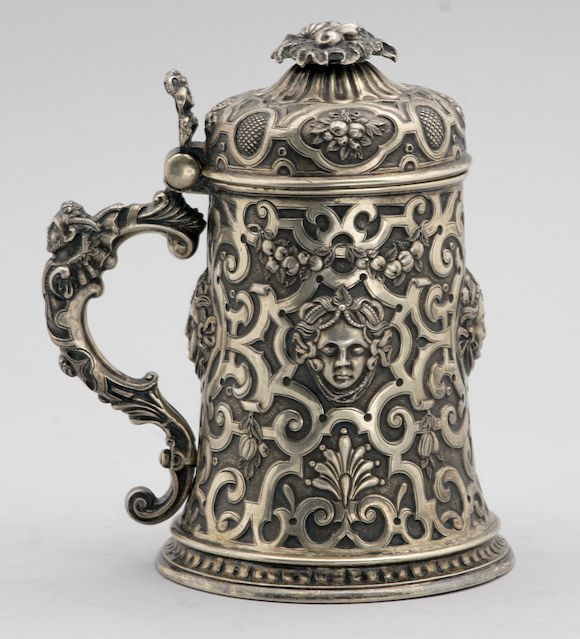 Bonhams : A continental silver-gilt tankard in the renaissance taste