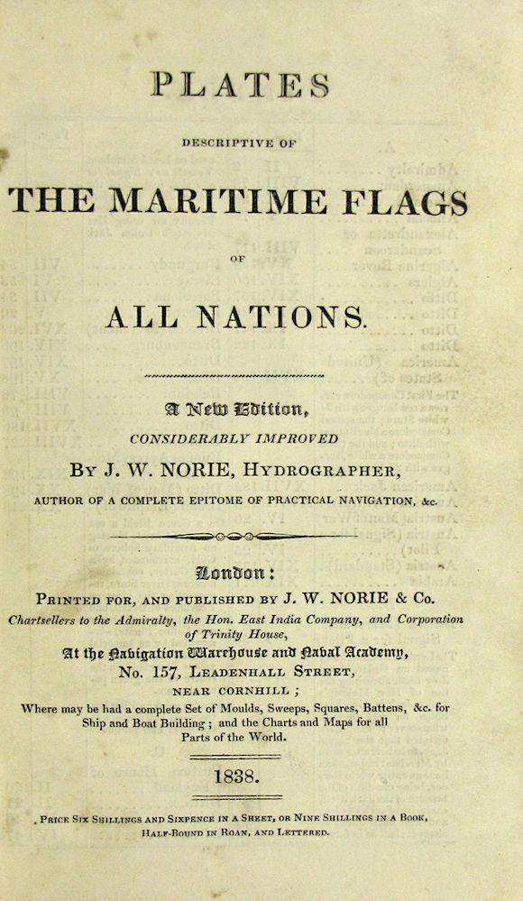 Bonhams : NORIE, J.W. Plates Descriptive of the Maritime Flags of All ...