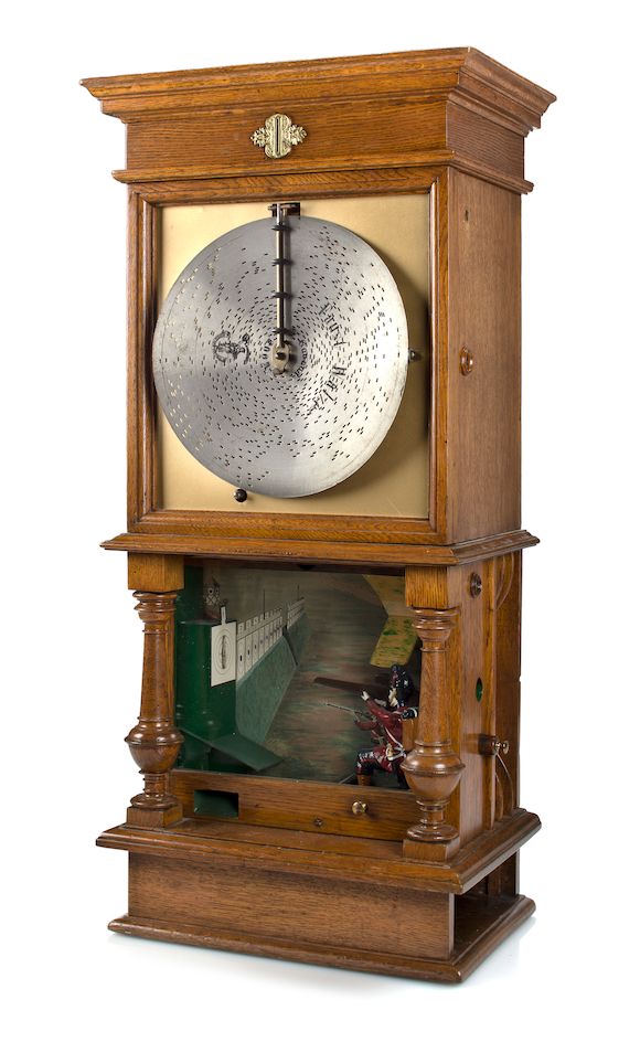 Bonhams : A 'Sidar' 11-inch disc music box, with Brigadier penny-shoot ...
