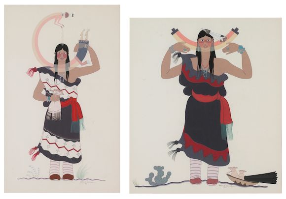 Bonhams : A pair of Gerald Nailor paintings