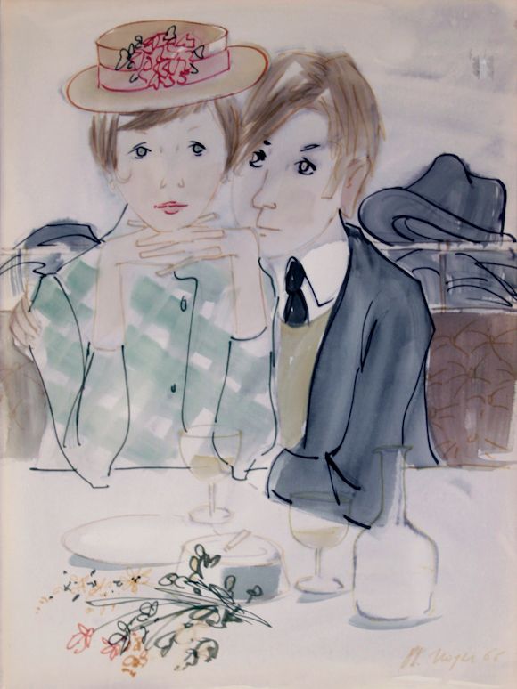 Bonhams : Philippe Henri Noyer (French, 1917-1985) Drinks at the café ...