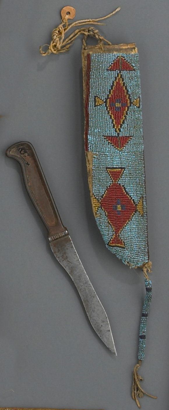Bonhams : A Sioux beaded knife case and knife