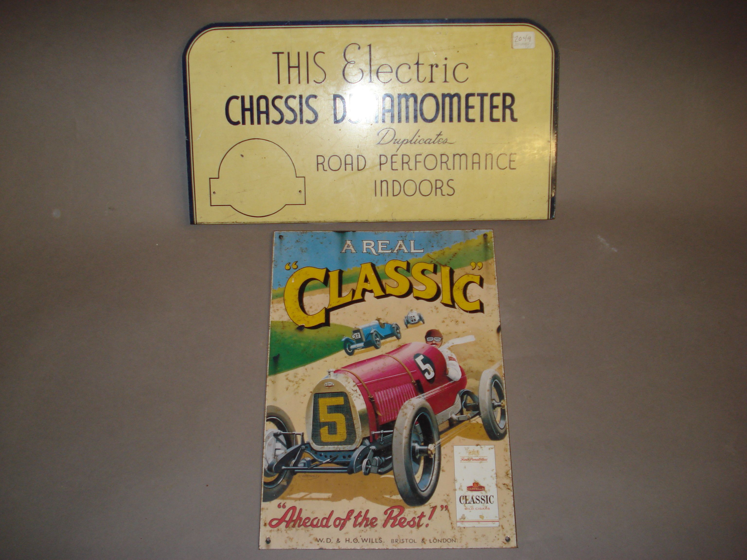 Bonhams Cars : Two motoring advertising tin signs,