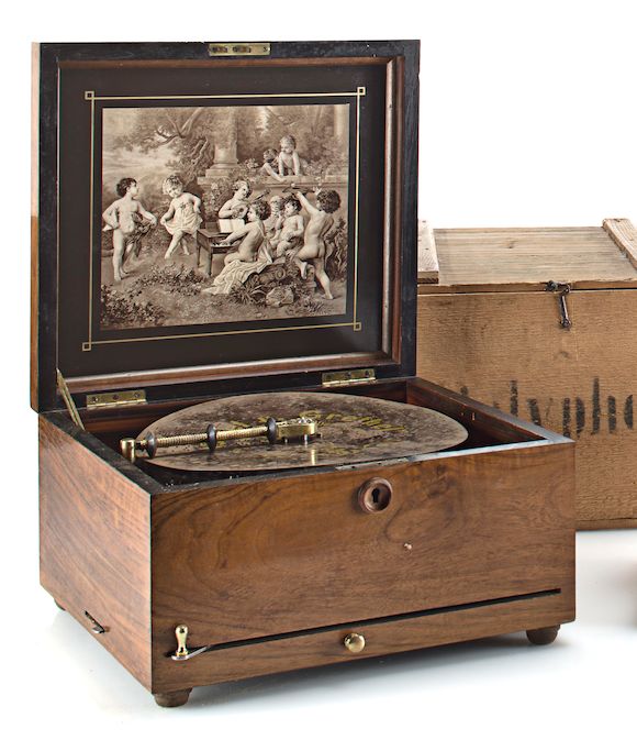 Bonhams : A 9.1/2-inch Polyphon disc music box,