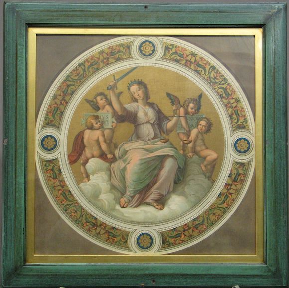 Bonhams : A set of framed four chromolithographs of Raphael frescos ...
