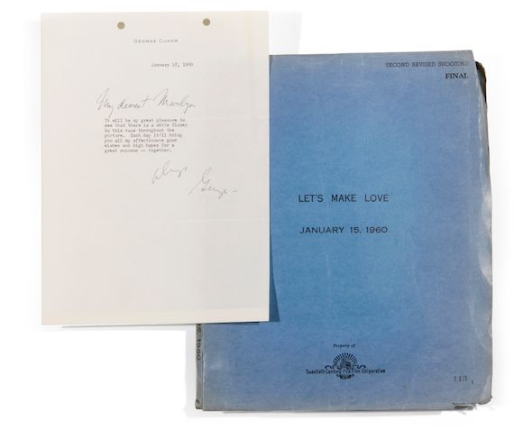 Bonhams : A Marilyn Monroe owned script from Let's Make Love