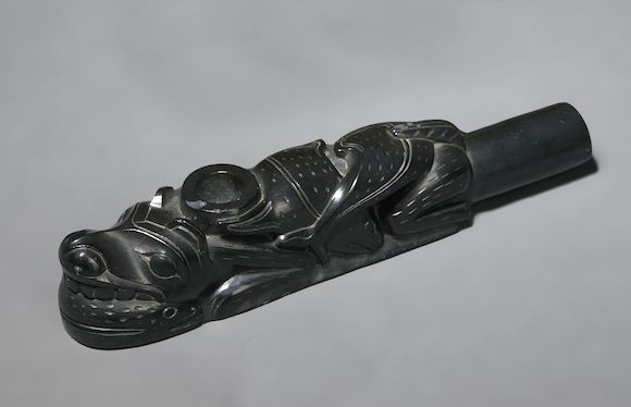Bonhams : A Haida argillite pipe