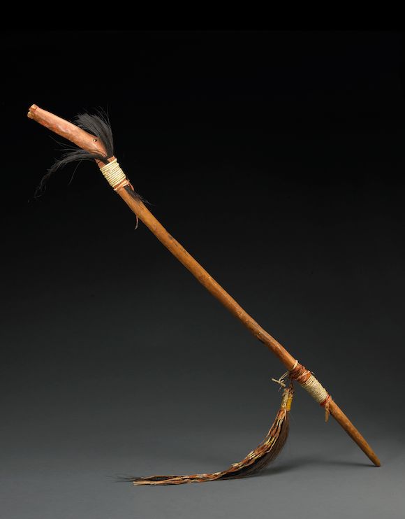Bonhams : An Arapaho Tomahawk Society effigy stick