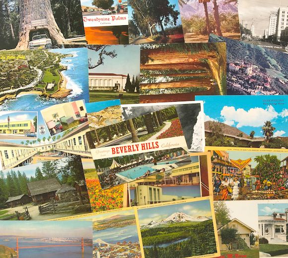 Bonhams : A large collection of old postcards, 1910s-1990s