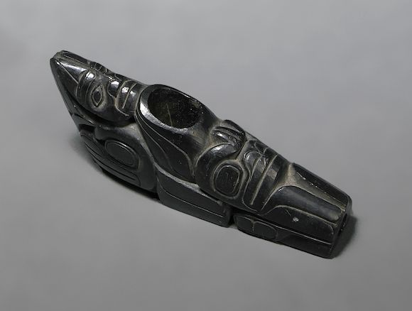 Bonhams : A Haida argillite pipe