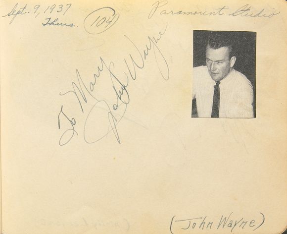 Bonhams : A John Wayne, Al Jolson and many others collection of ...