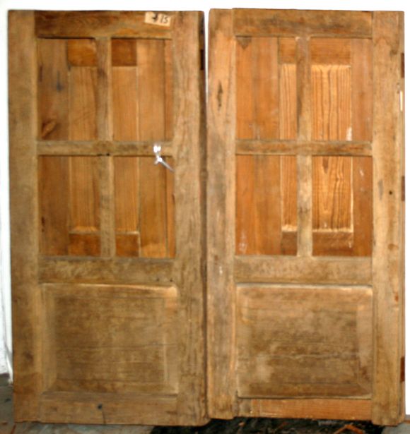 Bonhams : A pair of Continental rusticated pine window frames with ...