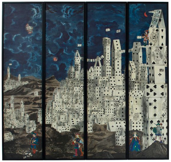 Bonhams : A unique Piero Fornasetti lithographically-printed and hand ...