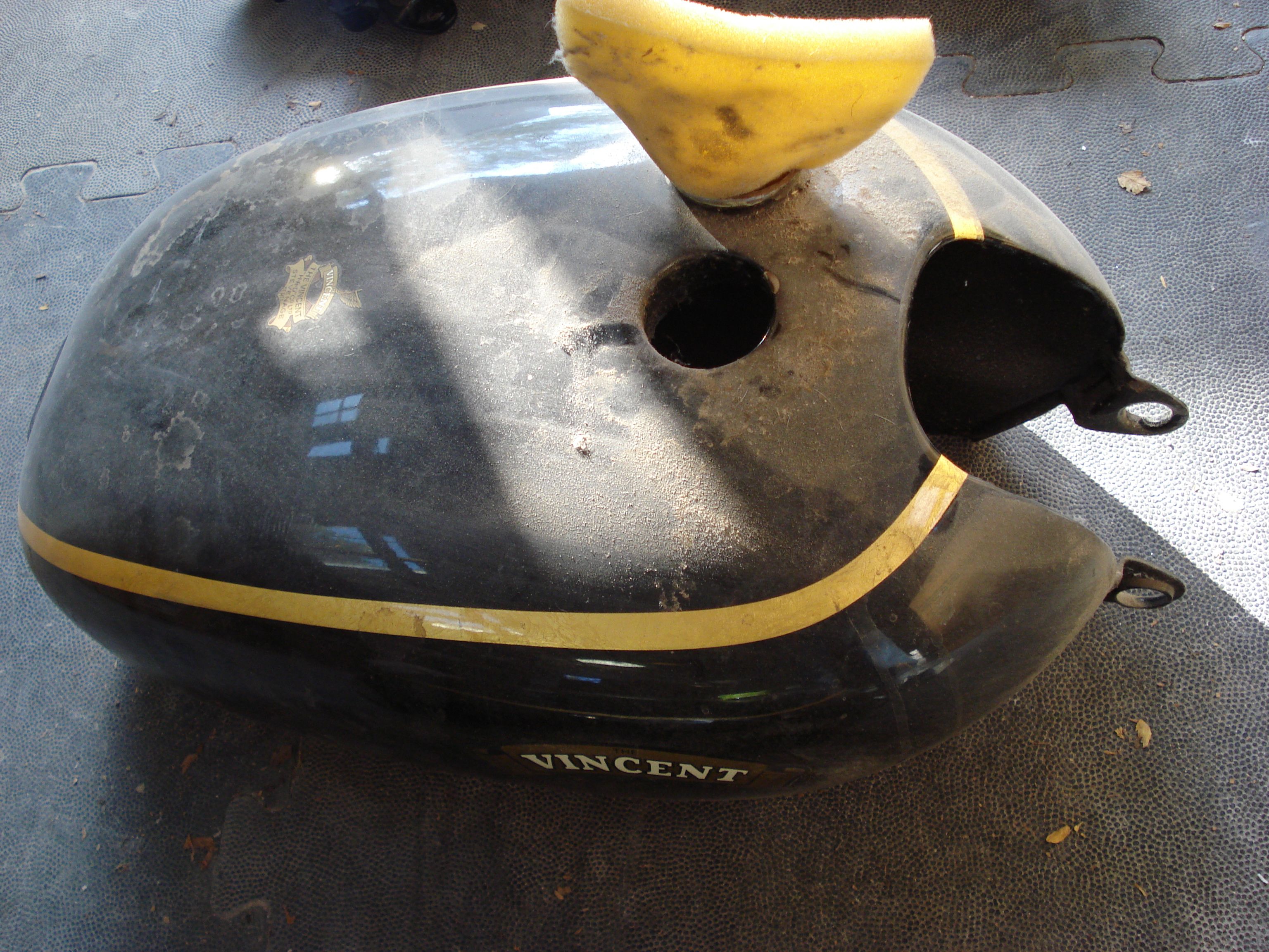Bonhams Cars : A Vincent petrol tank,