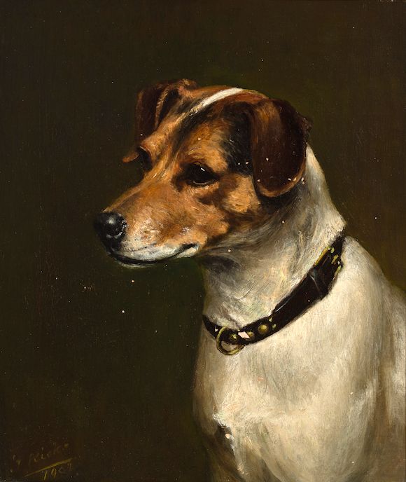 Bonhams : James Ricks (British, 19th century) The attentive dog, a Jack ...