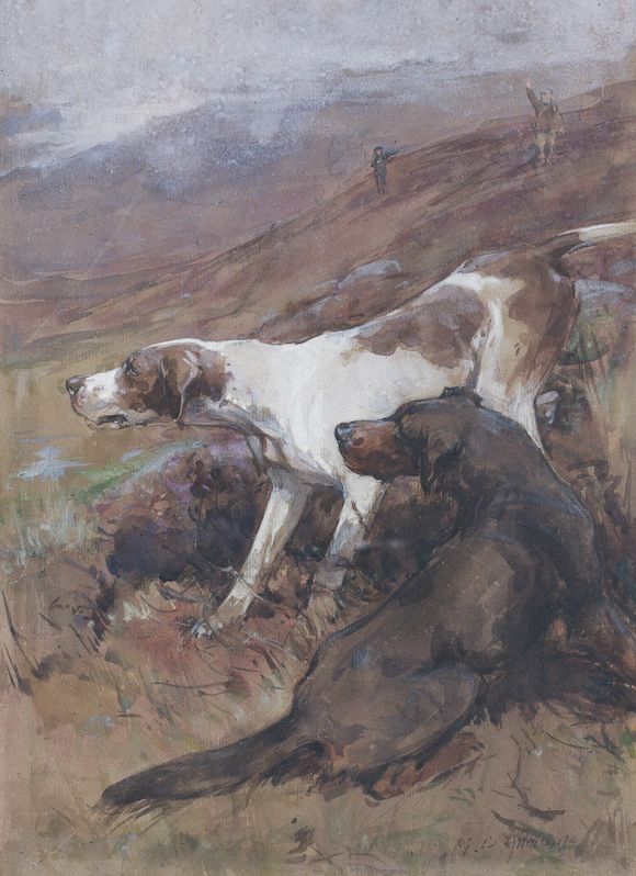 Bonhams : George Denholm Armour (British, 1864-1949) A hunting party on ...